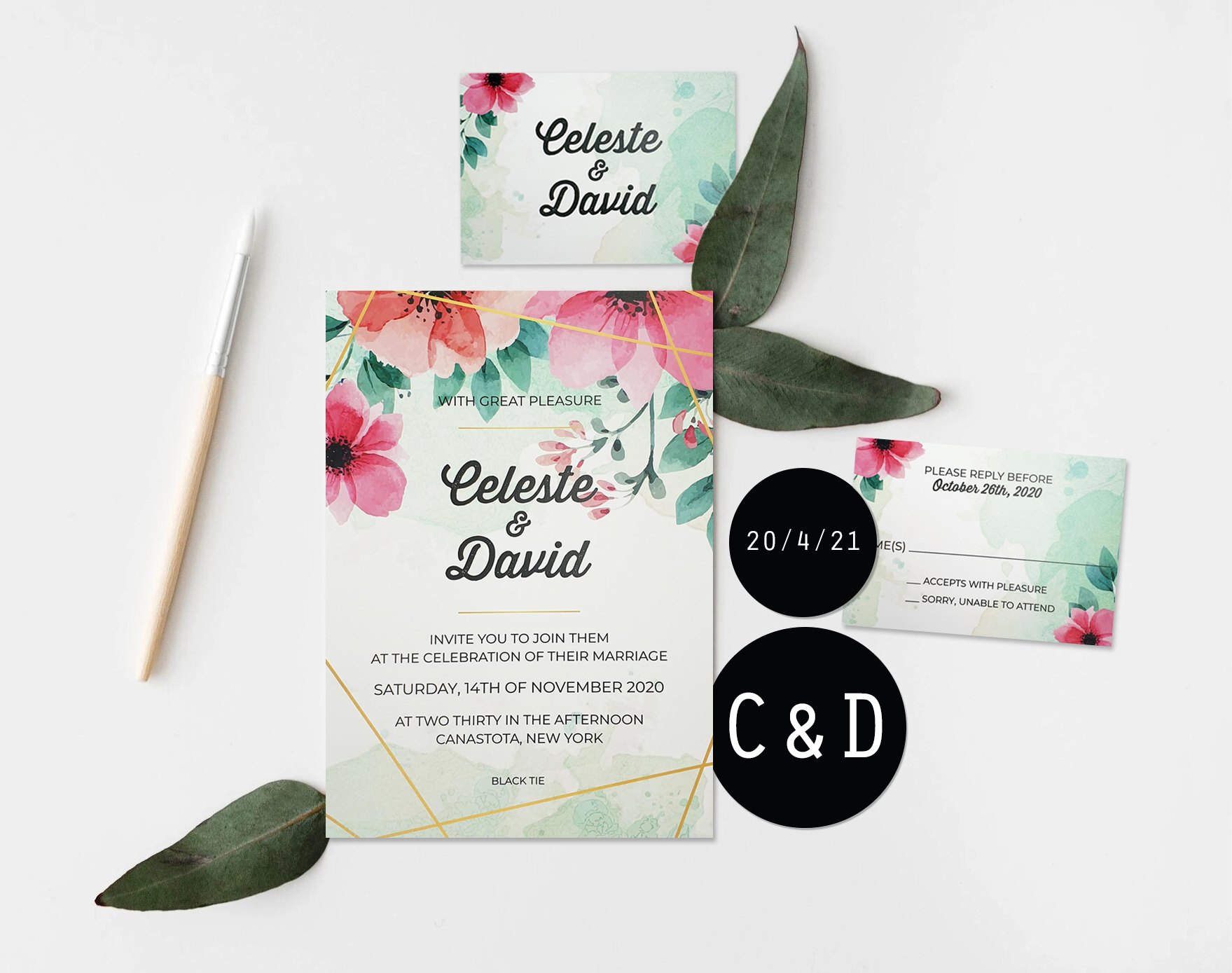 Matte & Cotton Paper Single Sheet Invitations